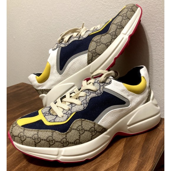 Gucci | Shoes | Gucci Rhyton Beige White Yellow Mens Size New No Box ...